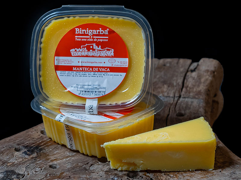 Manteca de vaca - Binigarba - Binigarba - Queso de Mahón Menorca Binigarba